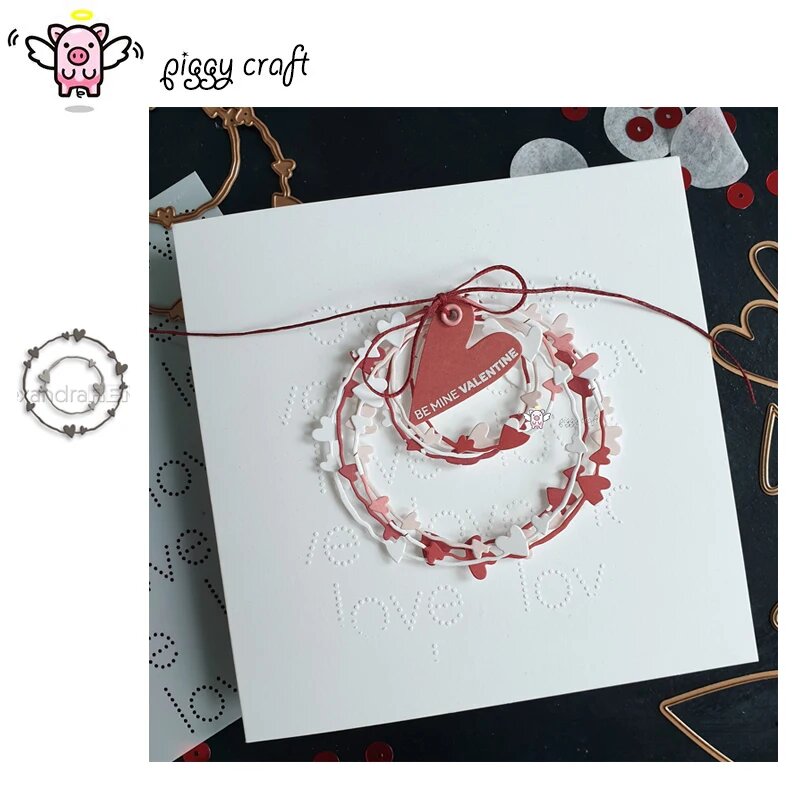 Пигги Крафт пресс-форма для скрапбукинга сердечко из стали