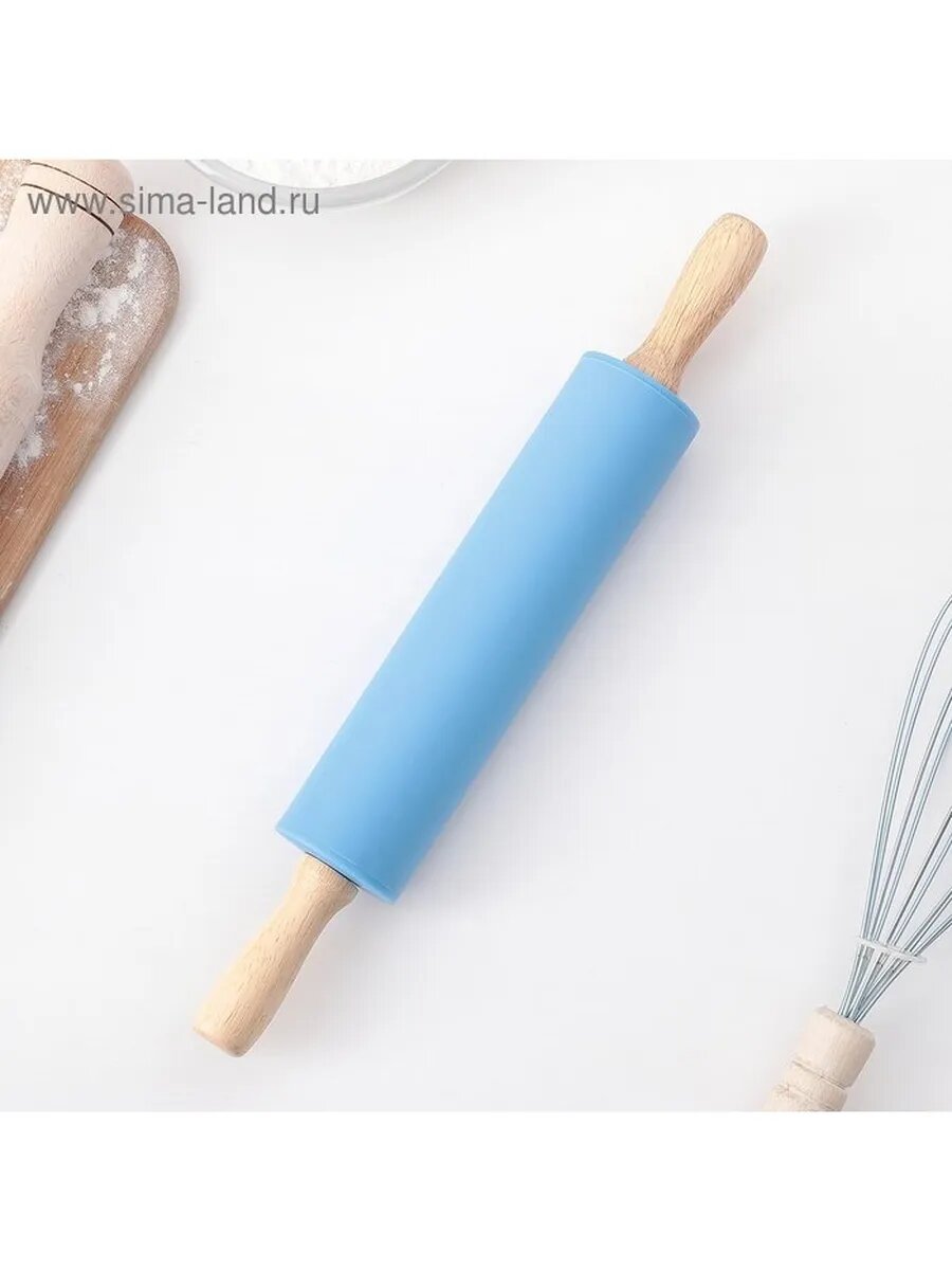 Скалка Доляна «Валенсия», 30×4 см, рабочая часть 17,5 см, цв