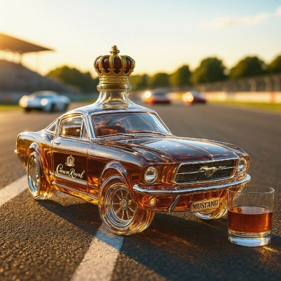 Стекло, для воды и алкогольных напитков, форма автомобиля Police Car Whiskey Bottle