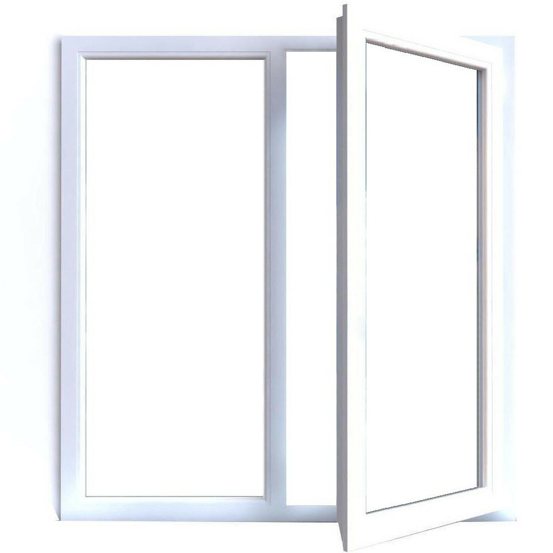 Окно SCHTERN 1005735, пластиковое, 1.4x1.4 м, поворотно-откидное, без сетки