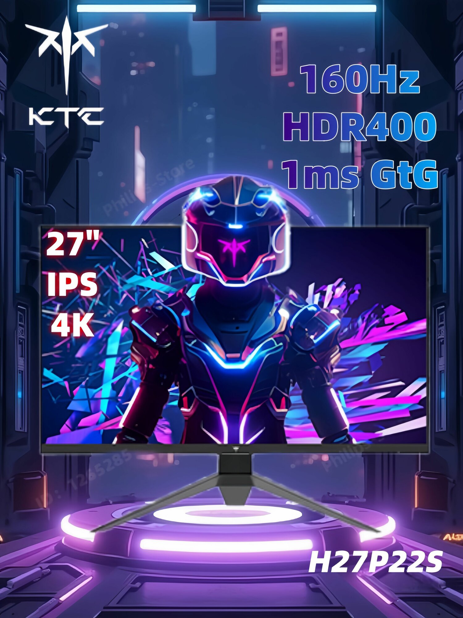 27" Монитор KTC H27P22S 4K/160Hz/HDR400/1ms GTG/Fast IPS, 16:9