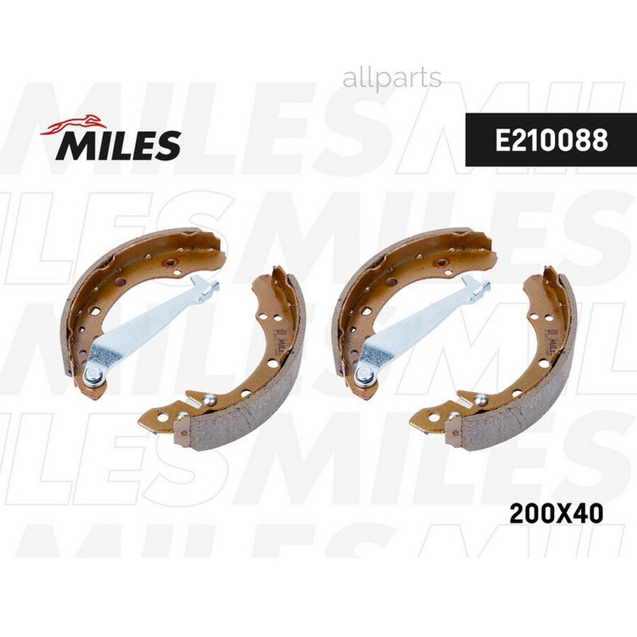 MILES E210088 Колодки тормозные барабанные AUDI A2/VW G2/G3/PASSAT/POLO/SKODA FABIA 86-08