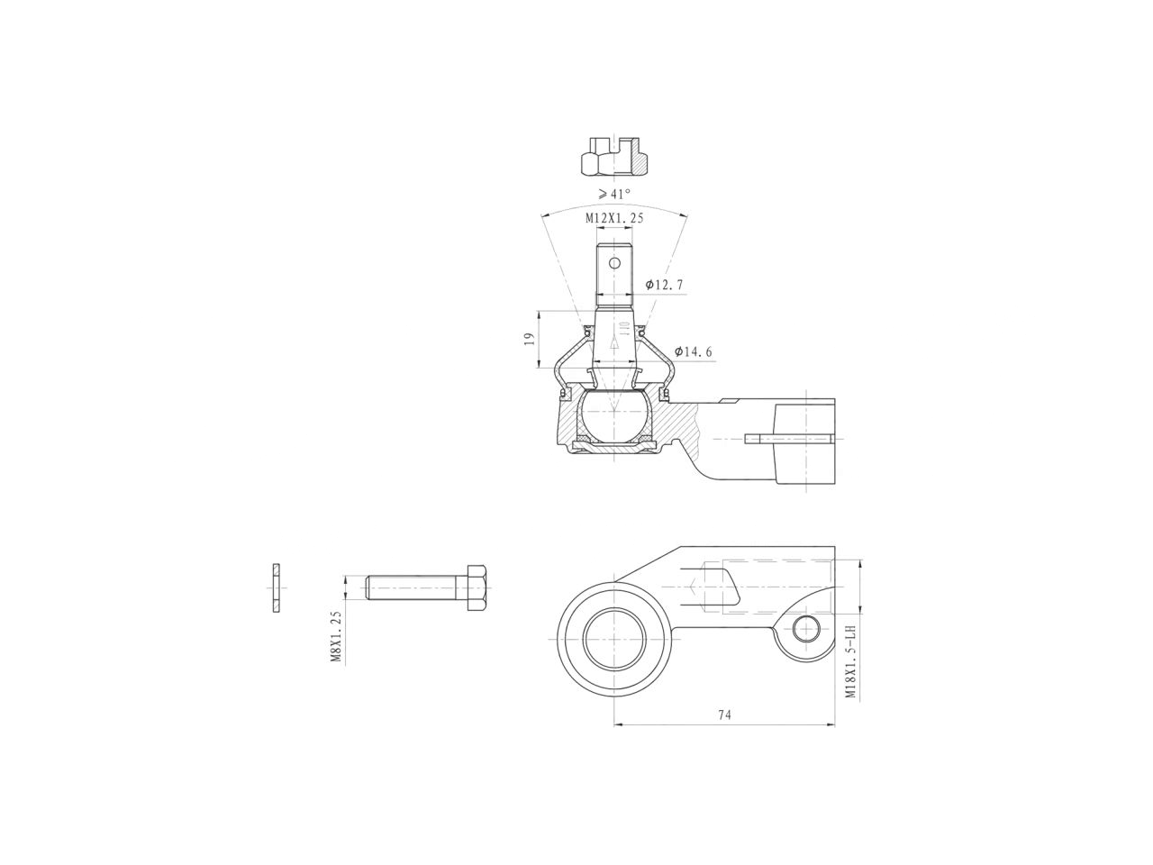 UNIO SSP-10137 (21103414056) наконечник рулевой правый Lada (Лада) priora 08-, 110-112 95-