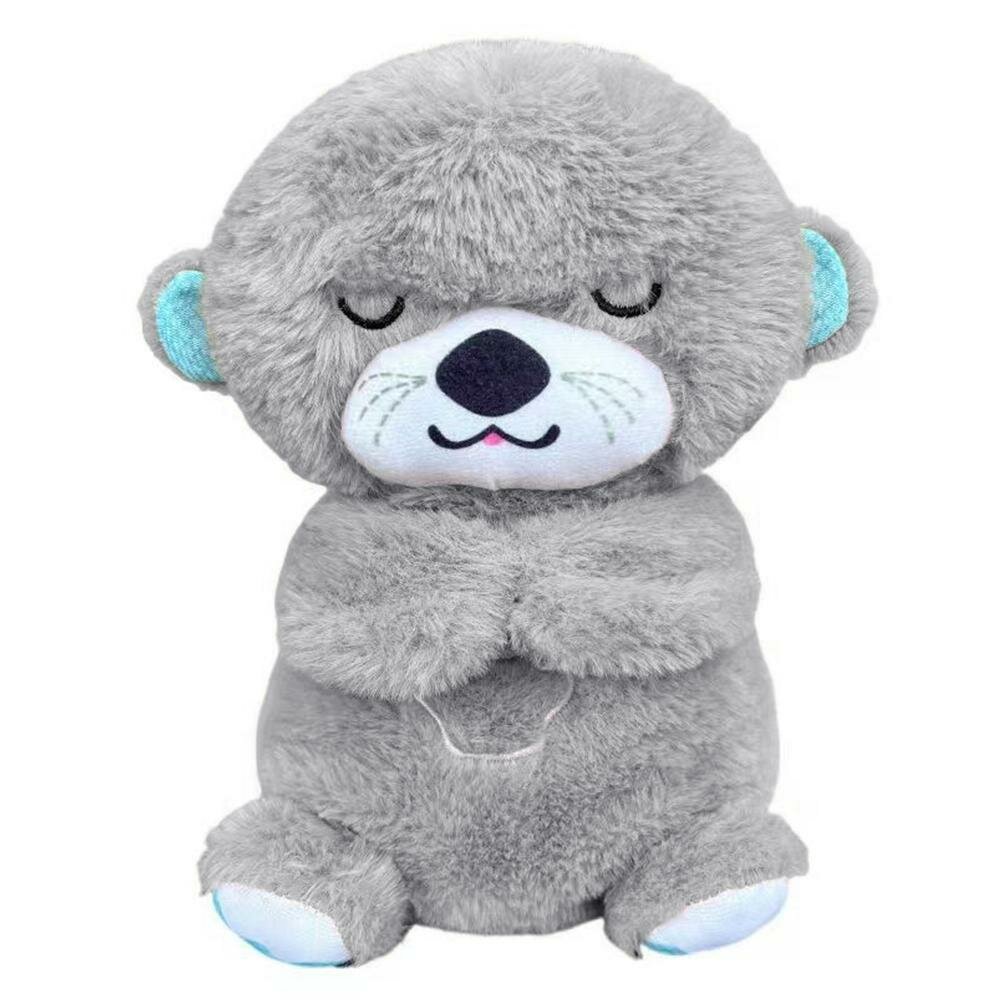 Дышащая игрушка, мягкая игрушка для сна спящая выдра 30 см музыкальная