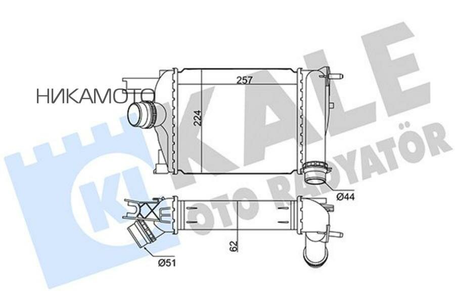 KALE 345115 Радиатор RENAULT DUSTER 1.5DCI /ARKANA 1.3T 10- интеркулера паяный