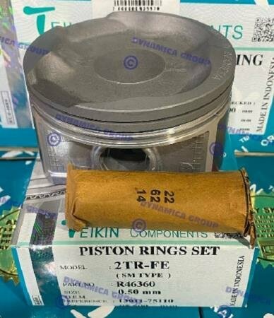 Поршни + кольца TEIKIN 46360 TOYOTA HIACE FORTUNER DYNA 4RUNNER 2TR-FE 0.50