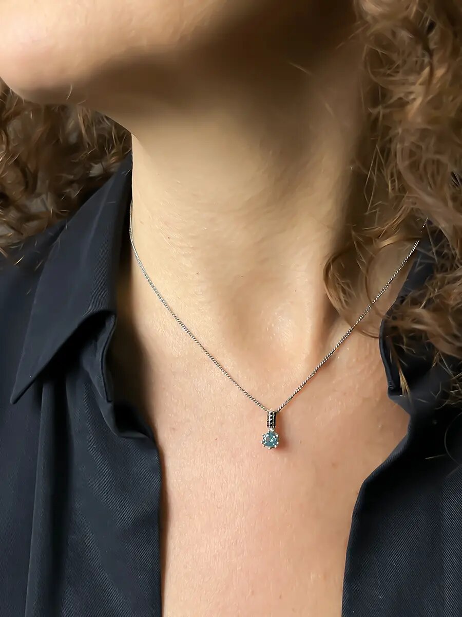 Подвеска Кристалл Мечты, серебро, 925 проба, турмалин синтетический, шпинель