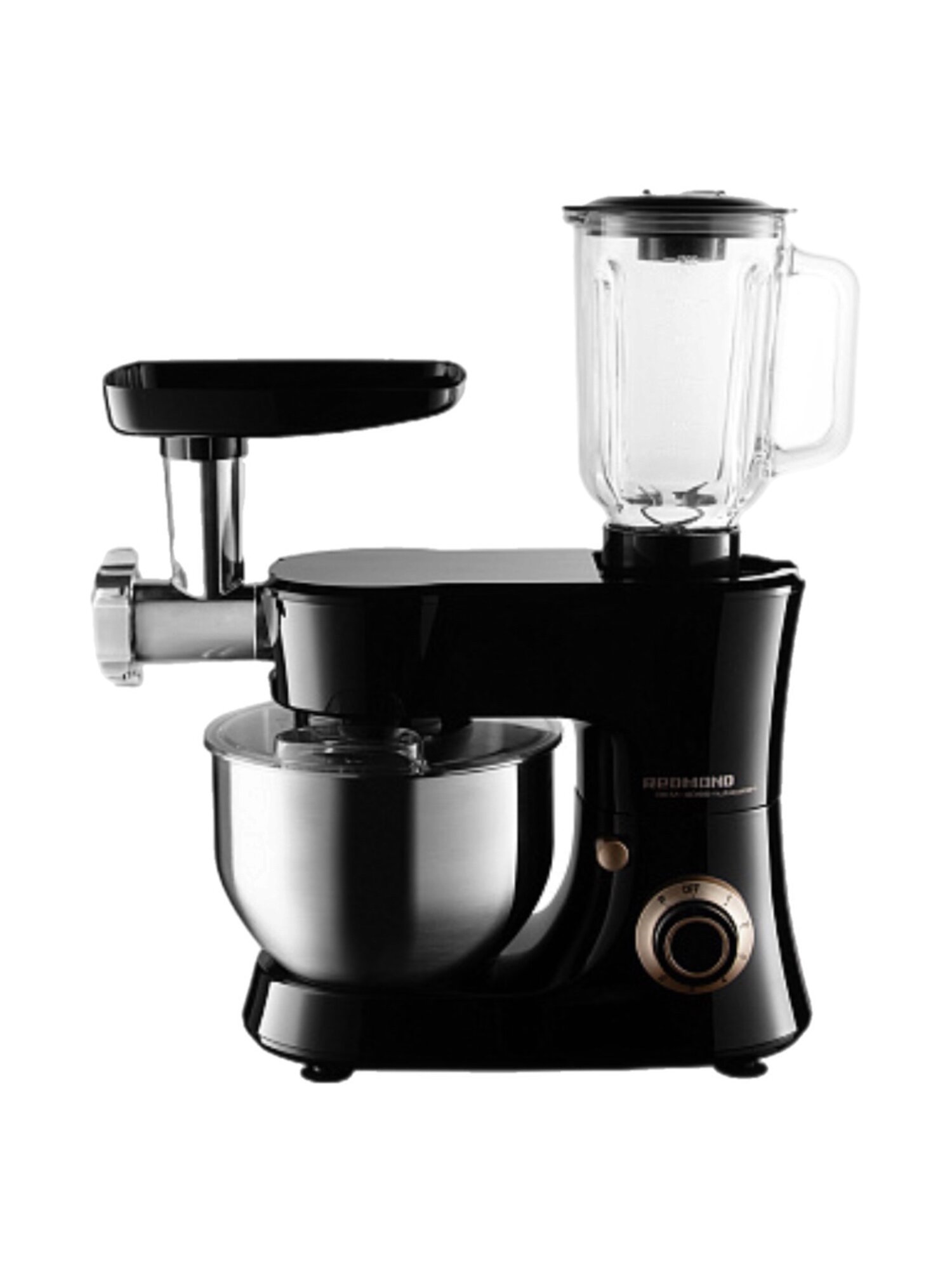 Кухонная машина REDMOND FM613, 1200 Вт, 6 скоростей, плавное переключение, 4 насадки