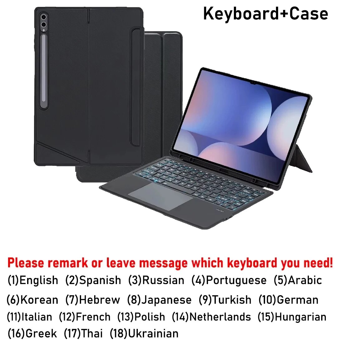 Съемный чехол-клавиатура PULUZ для Samsung Galaxy Tab A9 Plus 11inch, Keyboard Cover