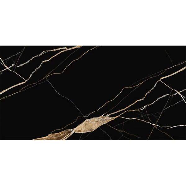 Керамический гранит AZARIO VOLCANO BLACK 60х120 (2шт/уп) High Glossy