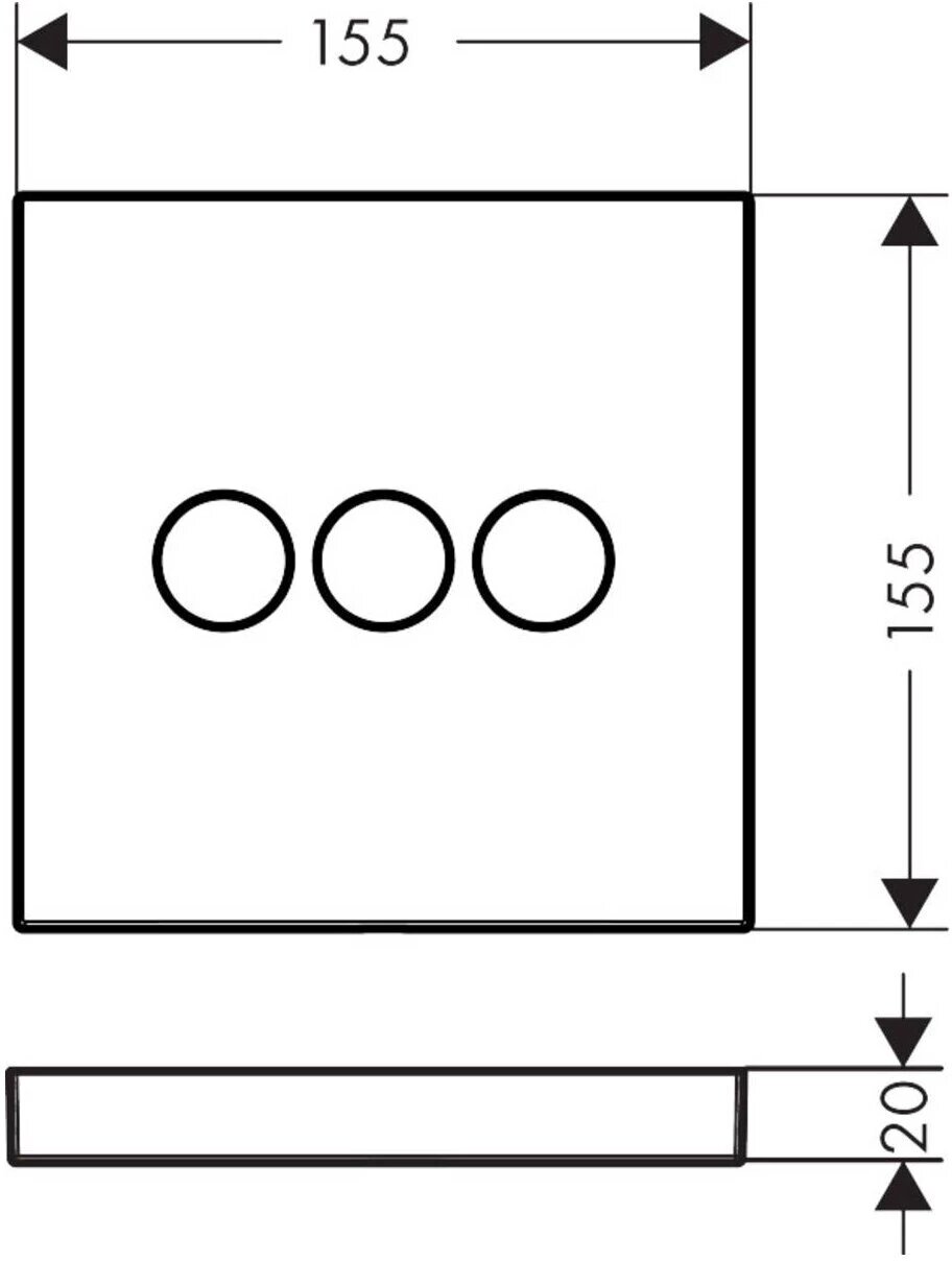 Вентиль, Hansgrohe, ShowerSelect, тип установки-настенный встраиваемый, на 3 потребителя, с кнопками