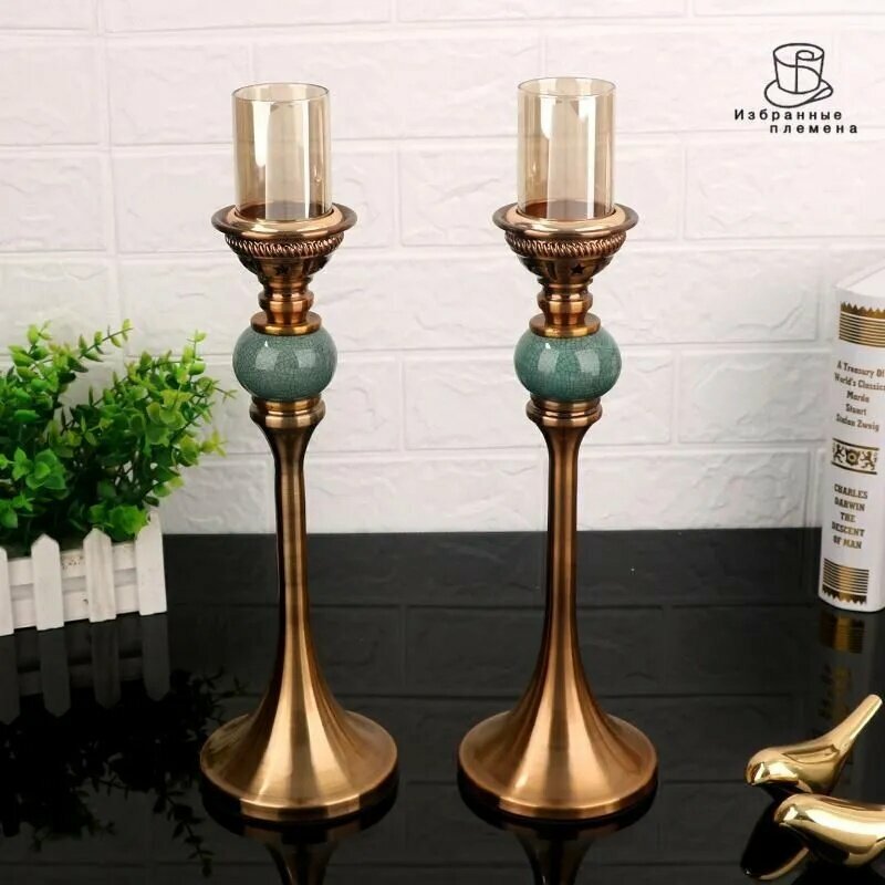 Керамический подсвечник, европейский стиль, лаконичный, премиальный