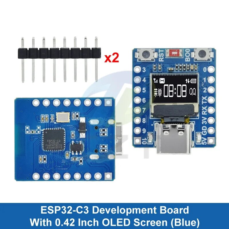 ESP32-C3 OLED модуль DIYTZT 1PCS, Blue Board
