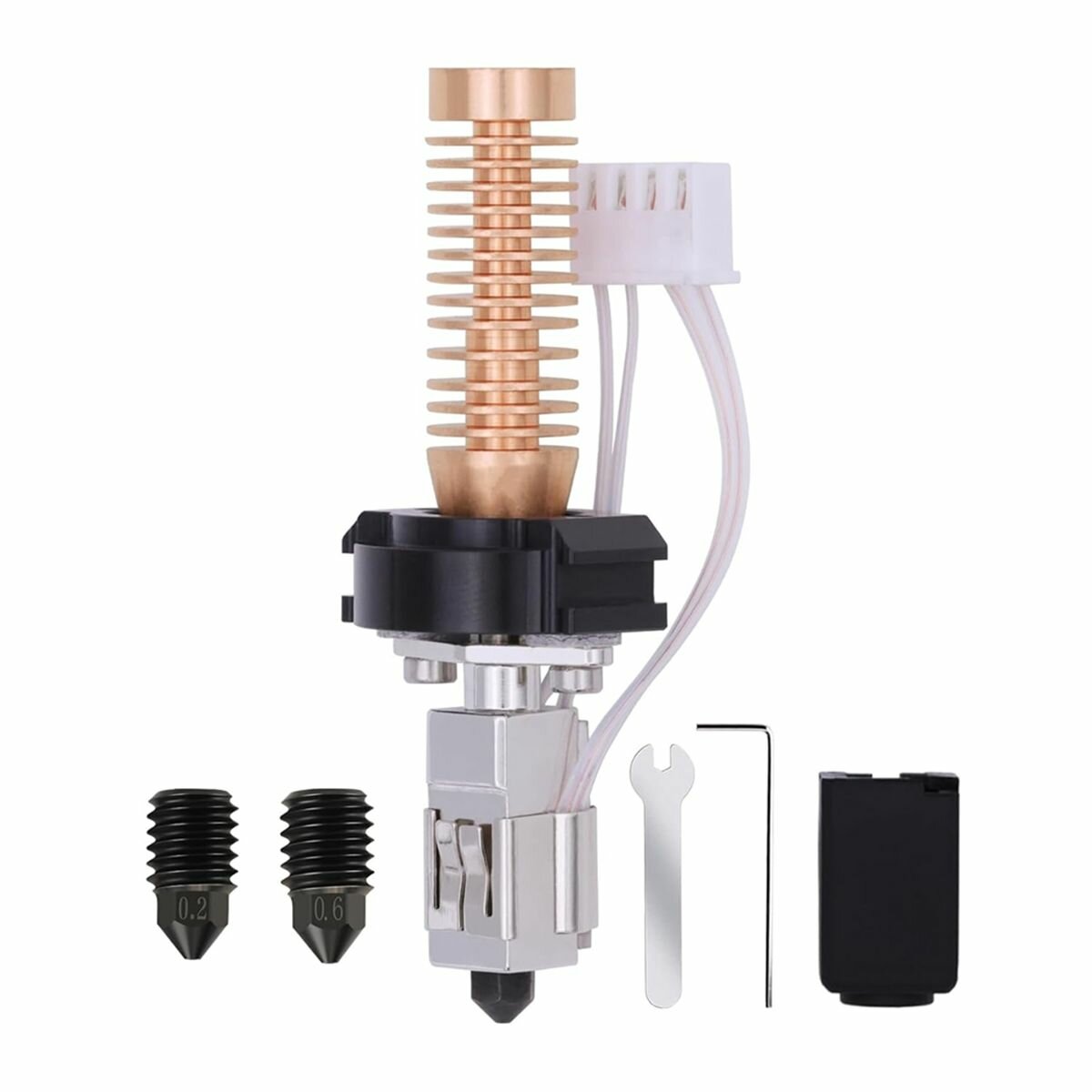 Комплект хотэнда для Flashforge Adventurer 5M/5M Pro, быстросменный узел хотэнда, сопло из закаленной стали 0,2/0,4/0,6 мм