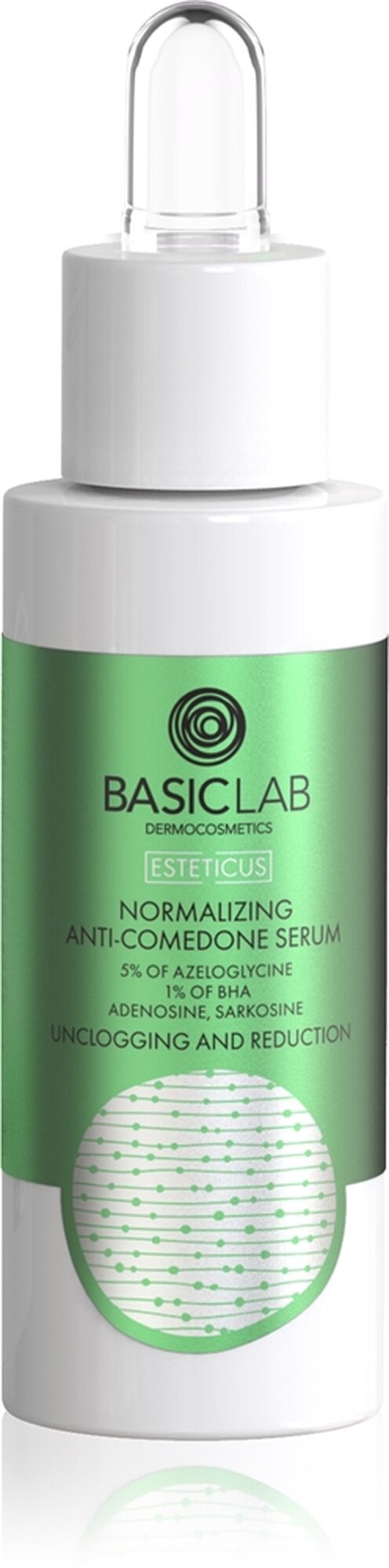 BasicLab Сыворотка против черных точек Dermocosmetics Esteticus Normalizing Anti-Comedone Serum, 30 мл