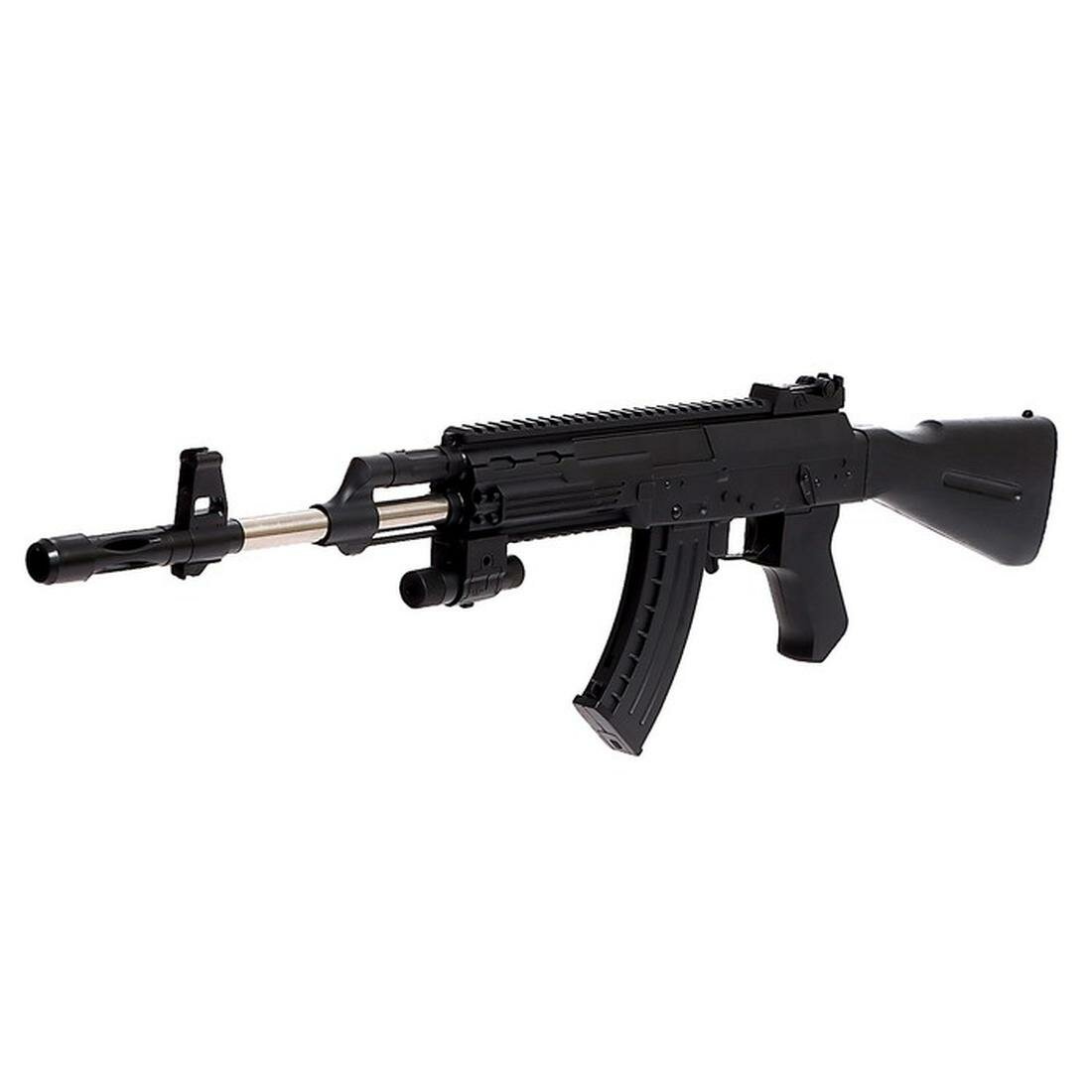 Автомат АК-47 ЛАС играс, с лазером, черный, пластик, длина 70 см