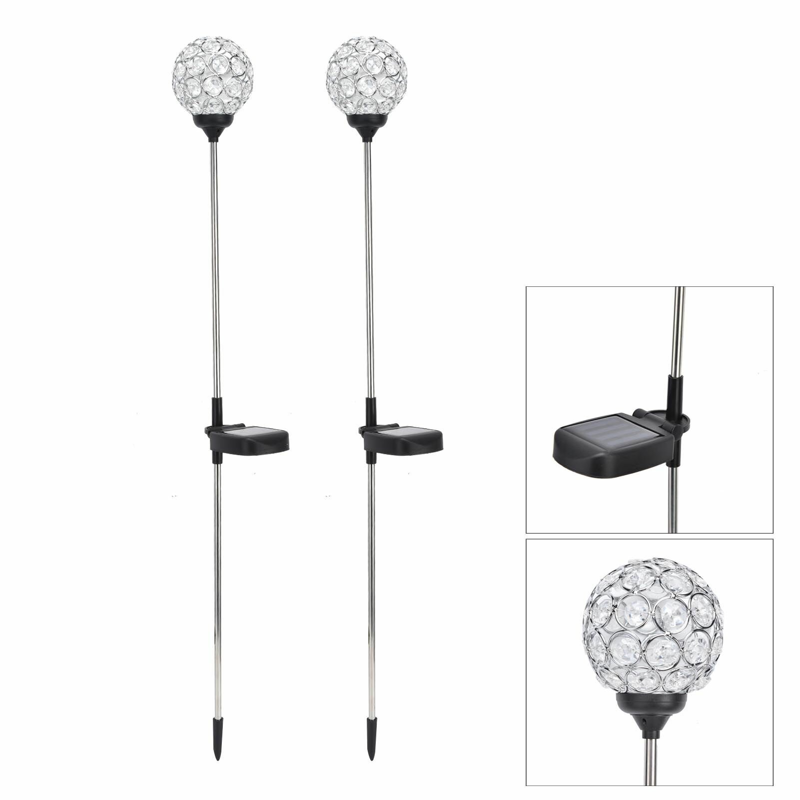 Солнечные садовые фонари, уличные светодиодные глобусные лампы, меняющие цвет, IP65, водонепроницаемые, для тропы, лужайки, двора, балкона