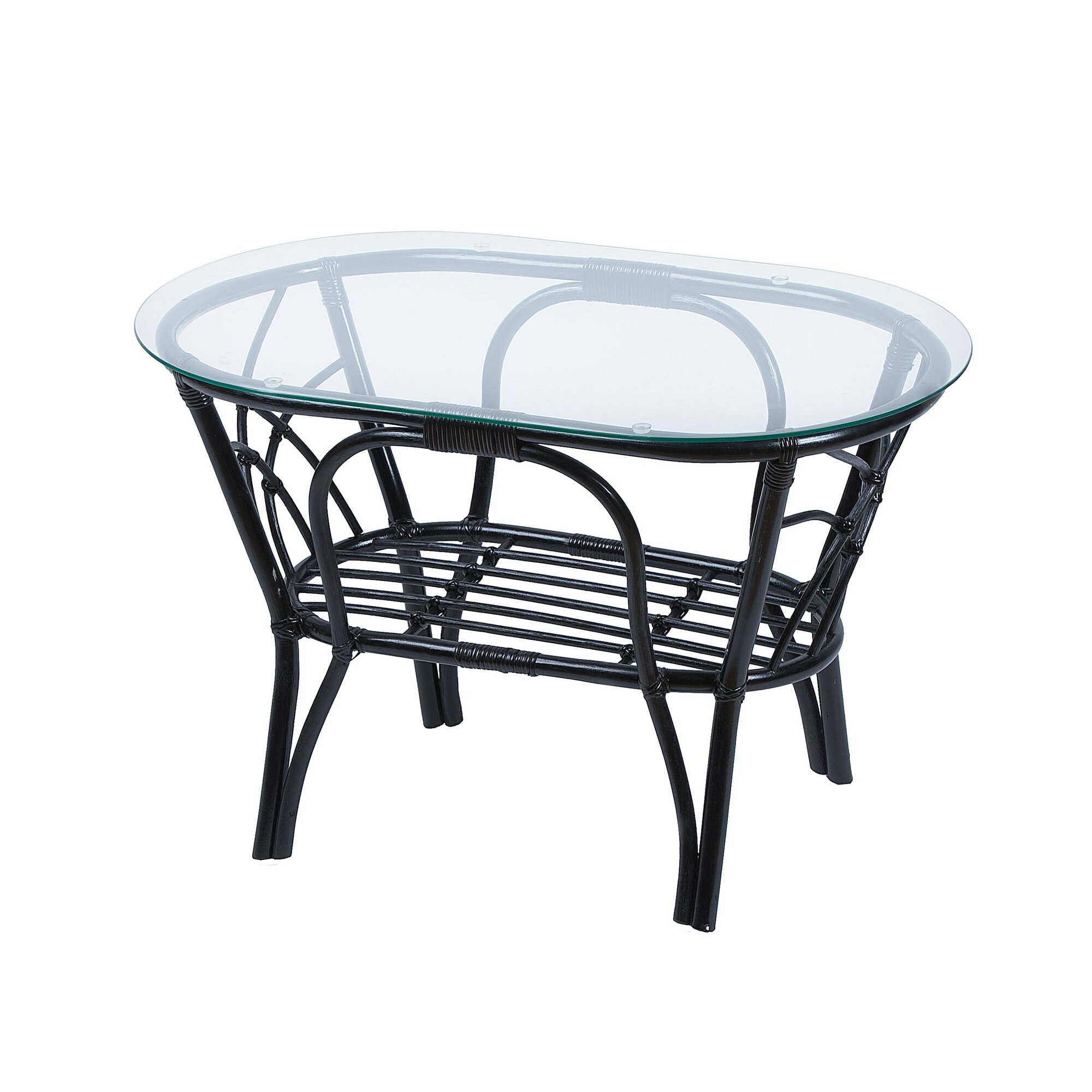 Стол овальный из натурального ротанга Багама, цвет венге