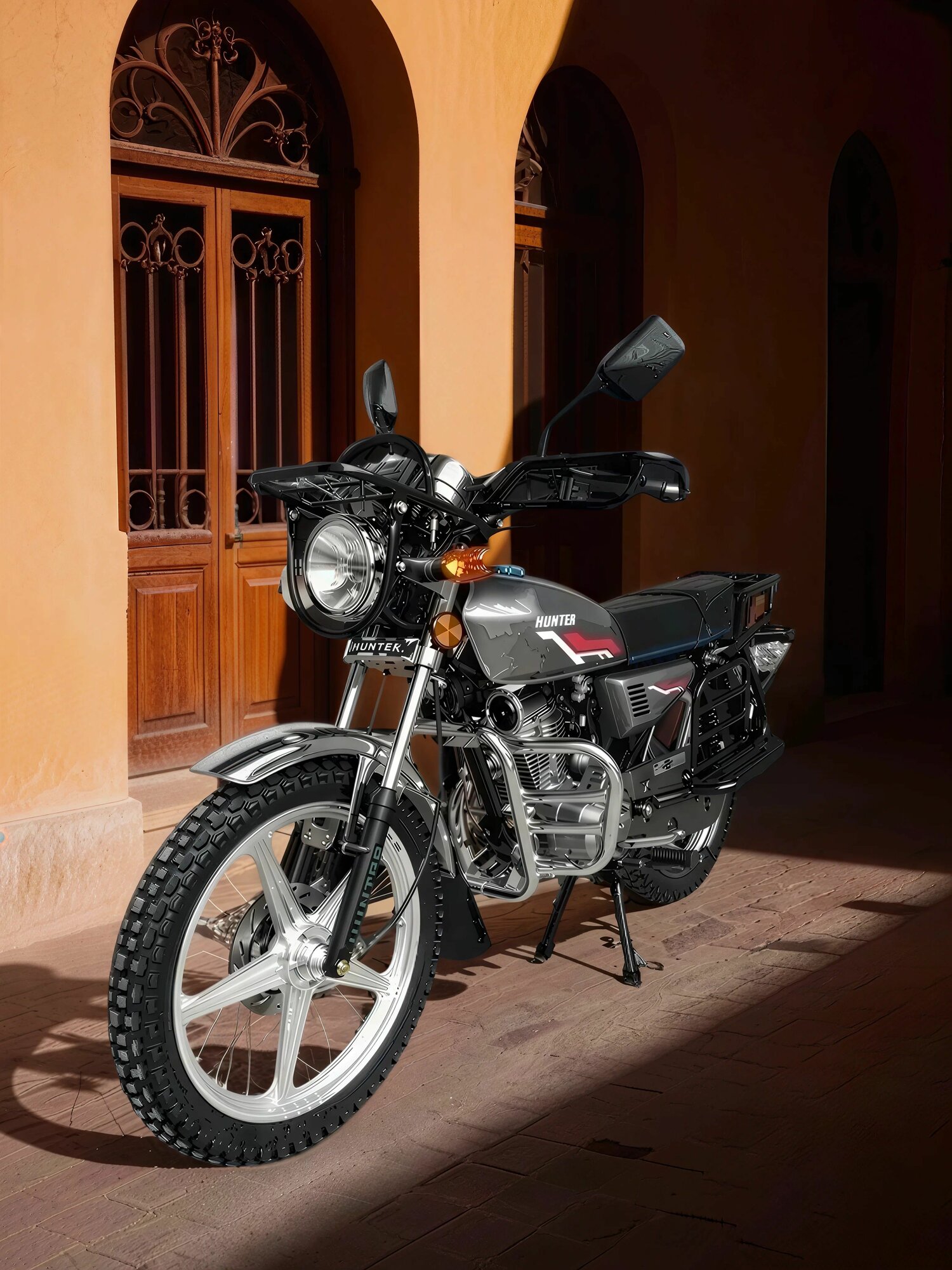 Мотоцикл HUNTER 200 с ПТС (серый)