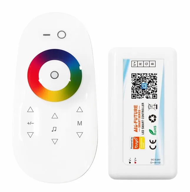 Контроллер светодиодной ленты Alexa Google Динамик Tuya WiFi Smart APP Диммер CCT RGB COB 2835 5050 12 В 24 В Miboxer SP107E 2,4G RF