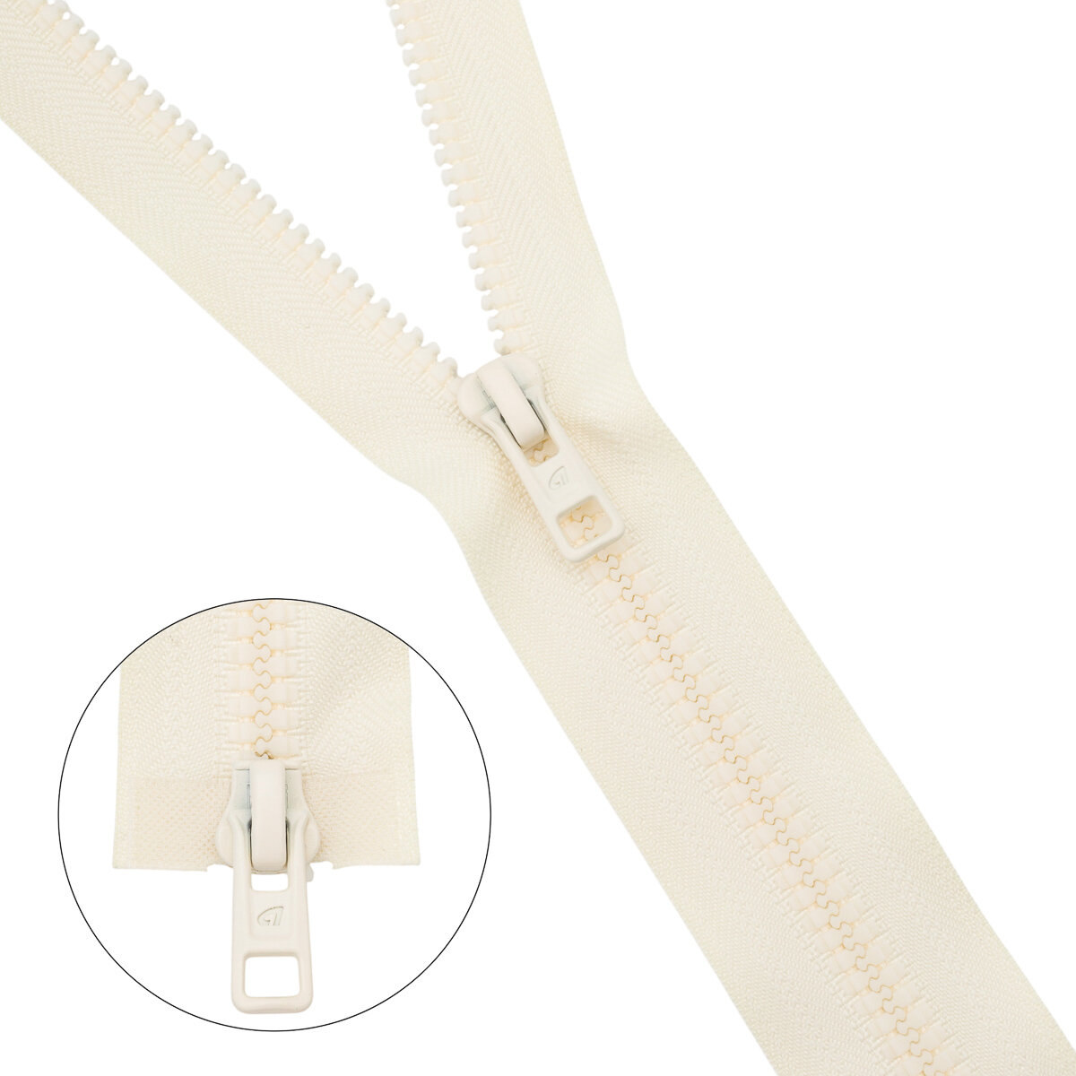 Молния трактор Т6 2 замка 90см (2077) Arta (A122 ванильный (New)), 5 шт