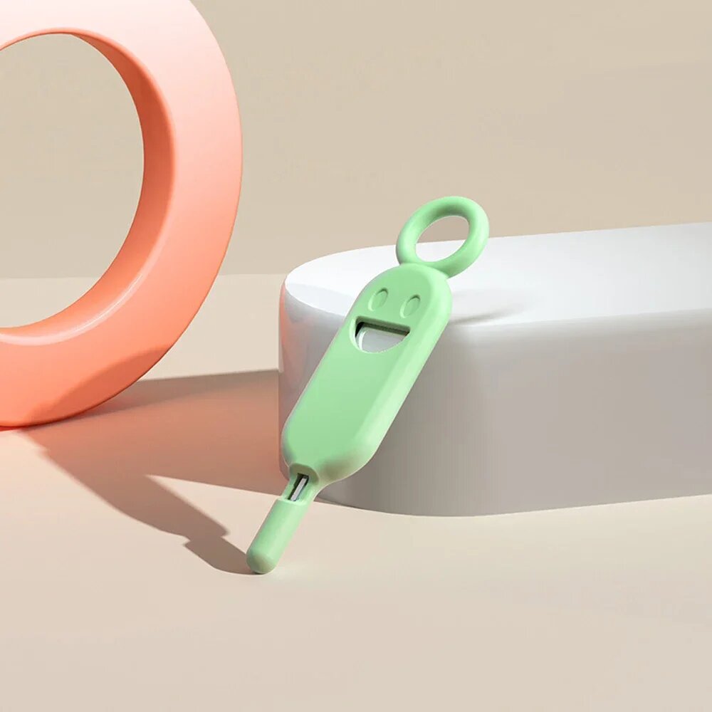 2 в 1, игла для извлечения SIM-карты с чехлом для хранения, держатель для SIM-карты для мобильного телефона, инструмент для извлечения, брелок для ключей, подвеска 1X Green