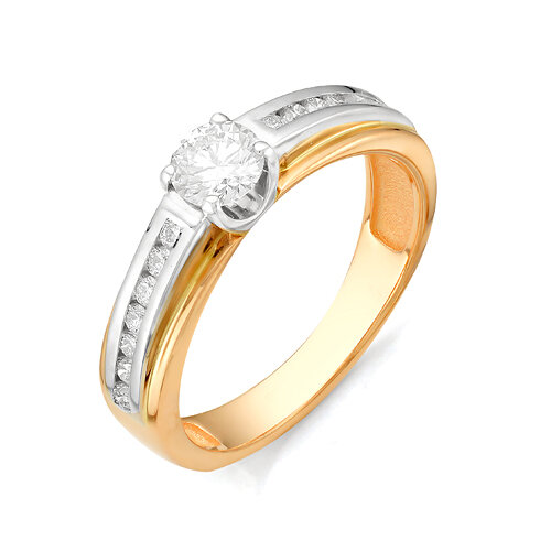 Кольцо, красное золото, 585 проба, бриллиант