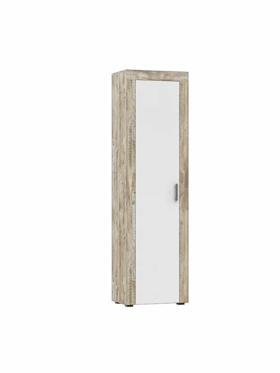 Шкаф-пенал Ангара (Белый глянец холодный, Сонома)