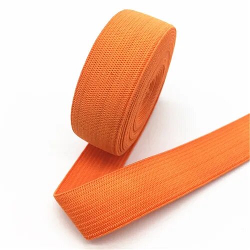 Эластичные ленты нейлон 2 см Оранжевый, Orange, 2 Meters