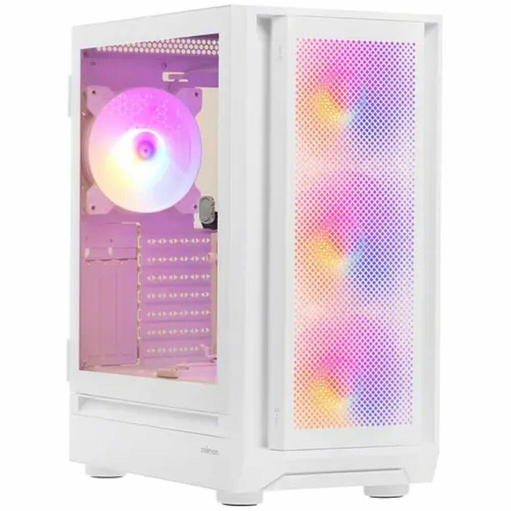 Zalman Корпус I6 WHITE, без БП, боковое окно закаленное стекло , белый, ATX