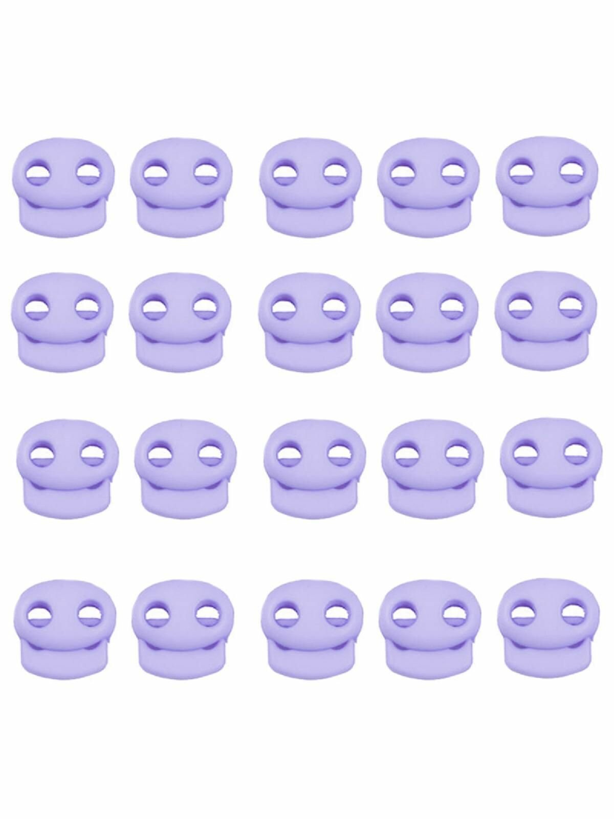 Набор для шитья одежды,20 шт, цветная нейлоновая пряжка для регулировки резинки в виде свиного носа-темно-фиолетовая