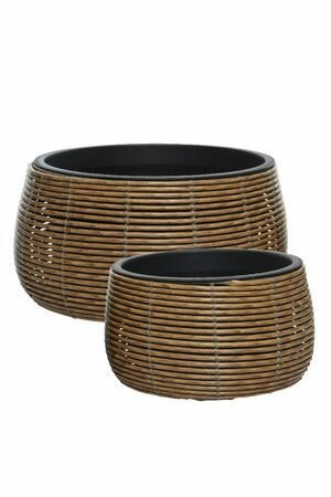 Набор кашпо саннит, искусственный ротанг, 36-48 см, 2 шт, Kaemingk 851063