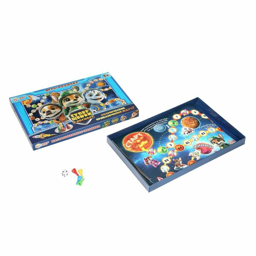 Настольная игра-ходилка Умные игры Суперщенки в космосе, от 2 до 4 игроков