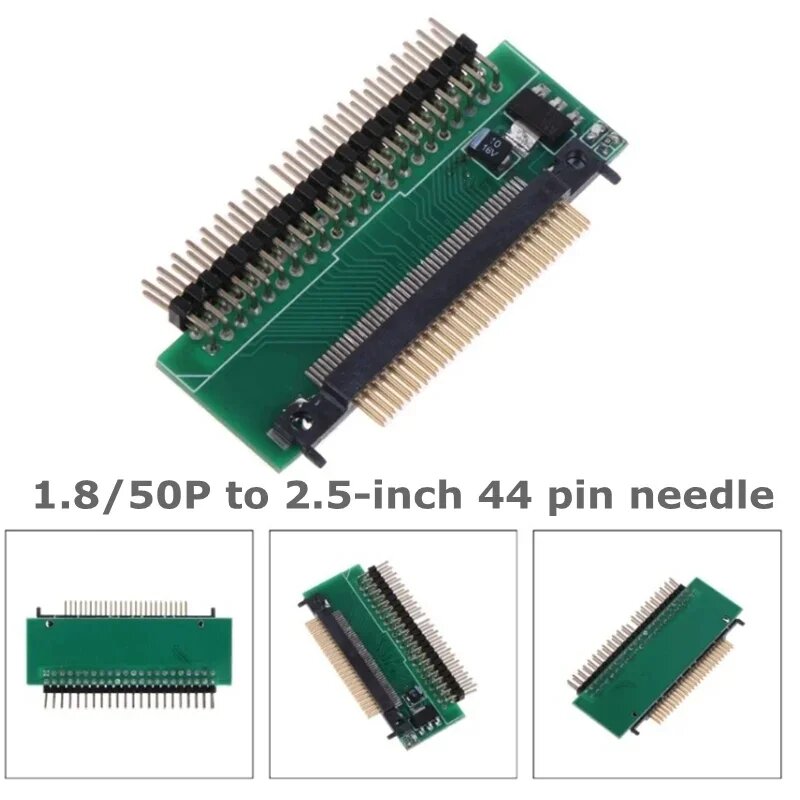 Адаптер IDE, адаптер жесткого диска, 44-контактный 50-контактный преобразователь IDE от 2,5 до 1,8 дюйма, совместимый с ноутбуком/настольным компьютером/монитором