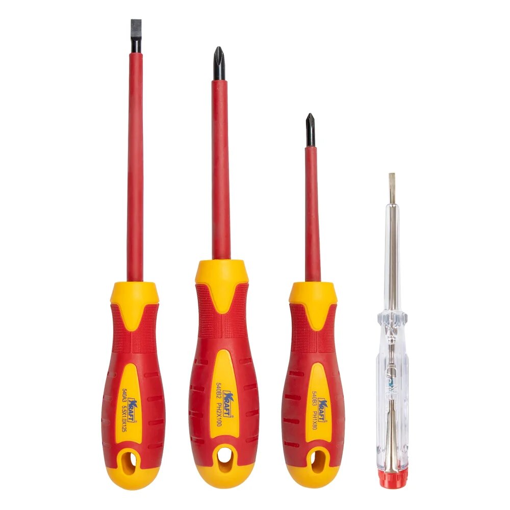 KRAFT Набор отверток для электрика 4 в 1 KT 700494