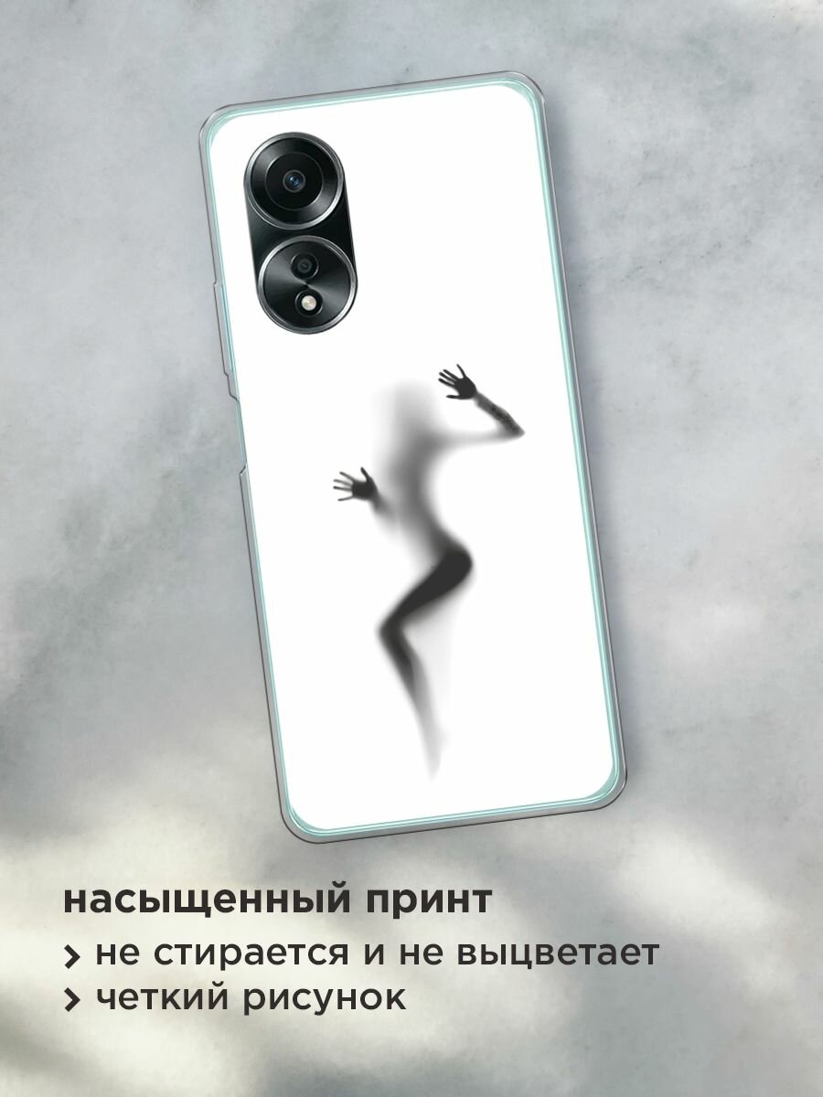 Чехол на Oppo A58 4G / Оппо A58 4G с принтом "Девушка в душе" — фото 1