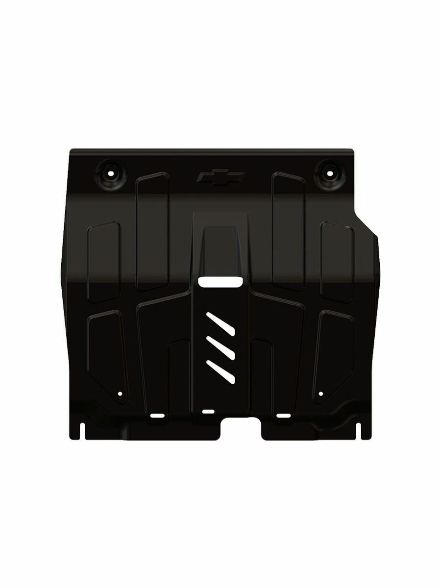 Штампованная защита картера CHEVROLET Aveo (T300) 2011-2015 / CHEVROLET Cobalt, 2013- / RAVON R4 (2016), с крепежом, сталь 1,8 мм, SHERIFF арт. 2221 V1