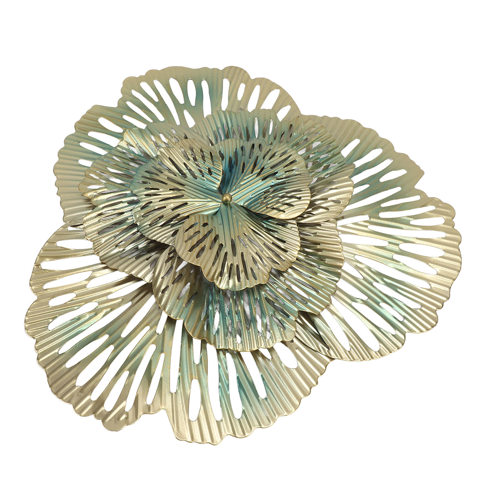 Металлический настенный декор, современный стильный треугольный цветок гинкго, железная 3D настенная скульптура для гостиной, спальни, зала, тип A