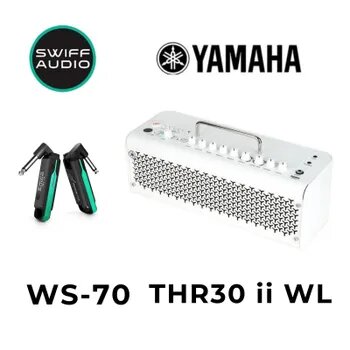 SWIFT Audio WS-70+Yamaha THR 30 II WL White гитара динамик зарядка беспроводная Bluetooth электрогитара , бас 30 Вт Беспроводной настольный усилитель серии
