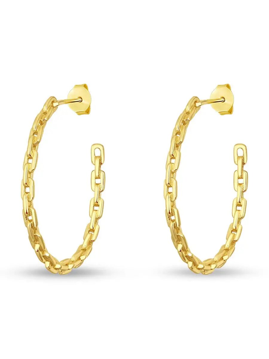 Серьги конго, серебро, 925 проба