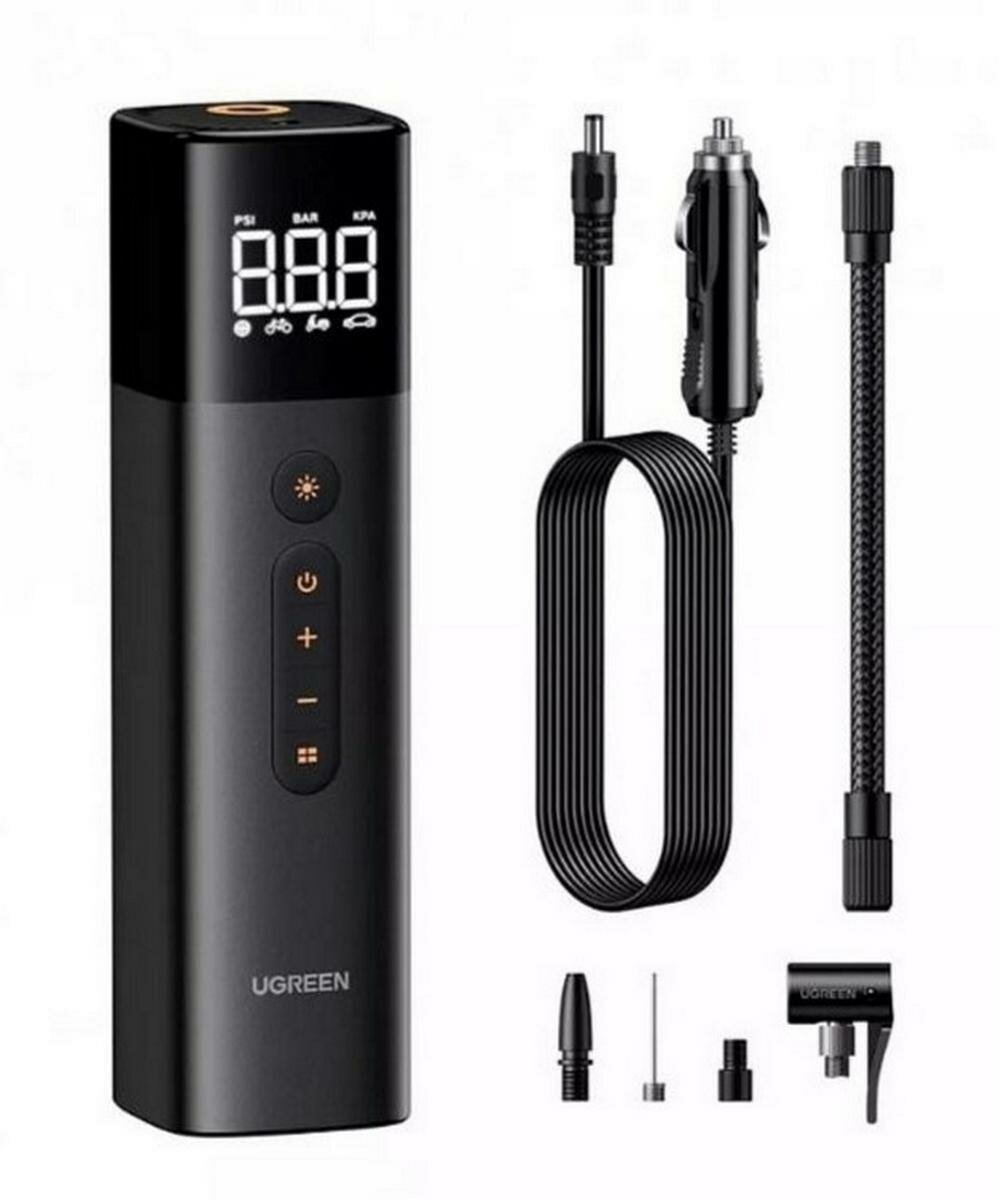 Компрессор портативный электрический UGREEN ET501 Portable Tire Inflator Черный
