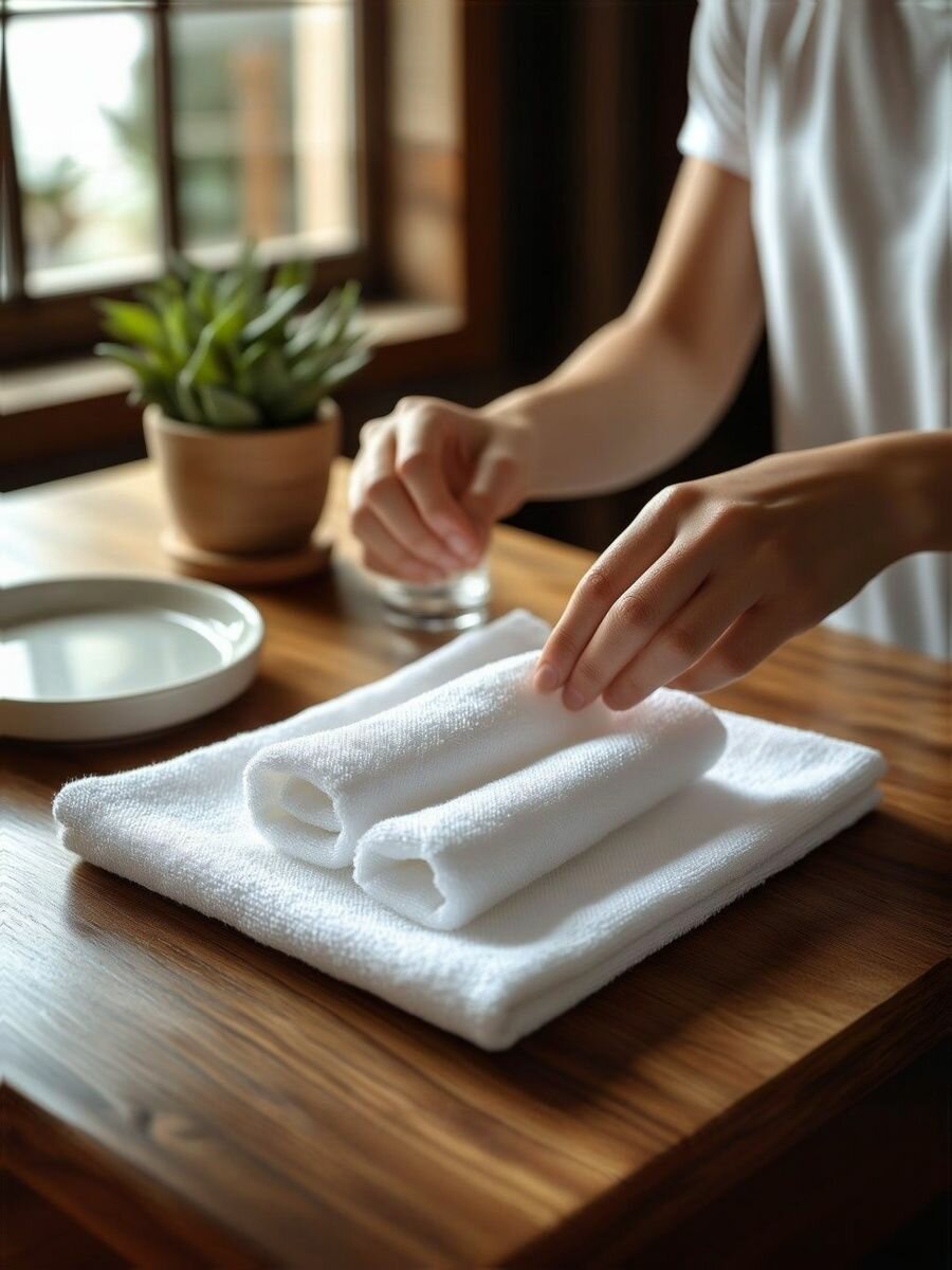 Набор не китайских салфеток "Ошибори Люкс", 30x30 см, для уборки, белые, 5шт, Россия