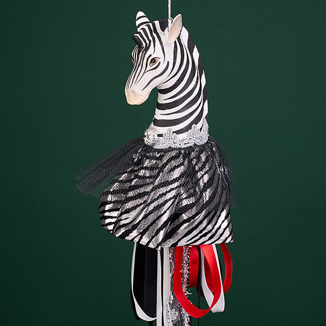 Елочная игрушка Зебра Филберт 36 см, подвеска, Christmas Deluxe, 86623