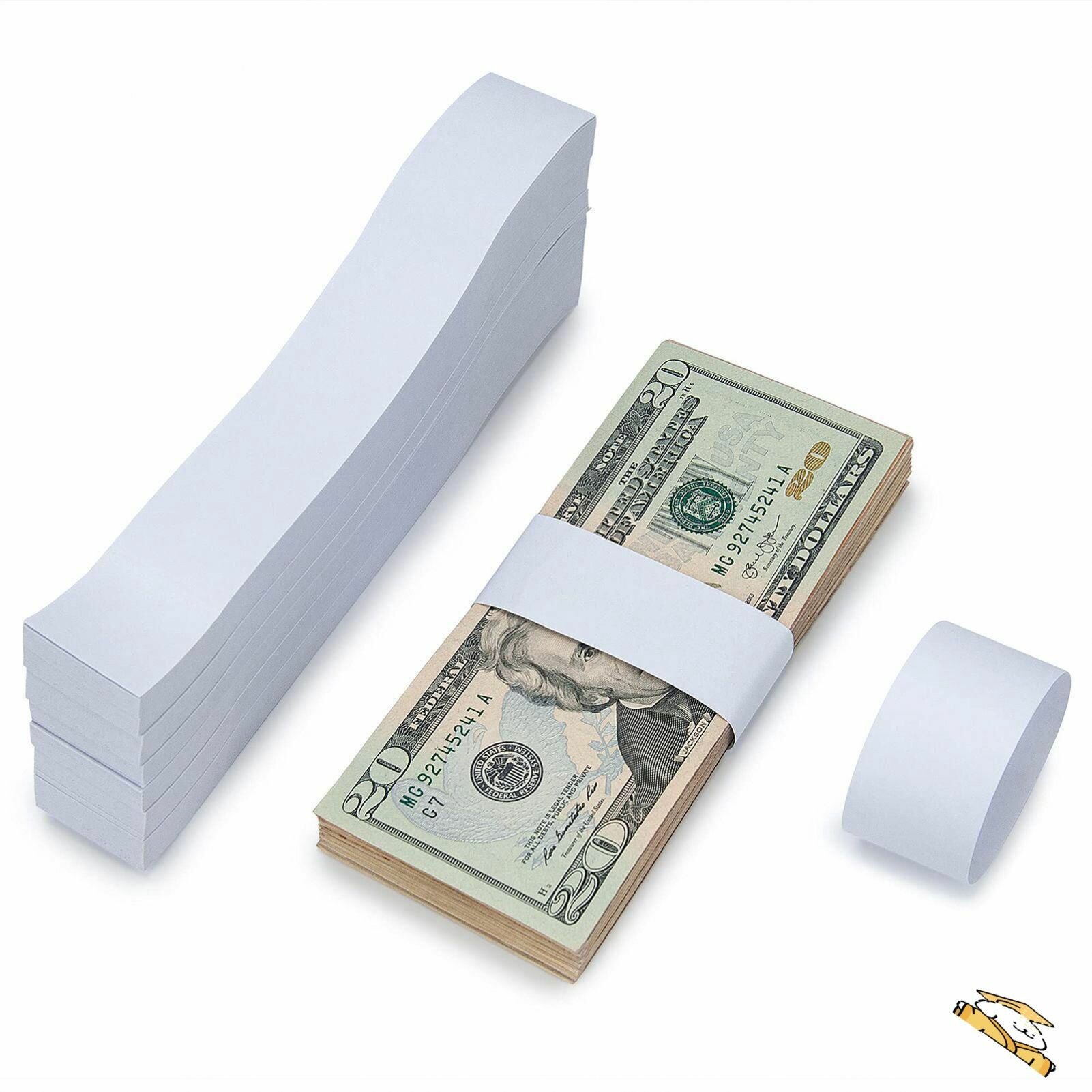 Связки денежных лент Самоклеящиеся бумажные ремни для наличных денег, 300 шт.