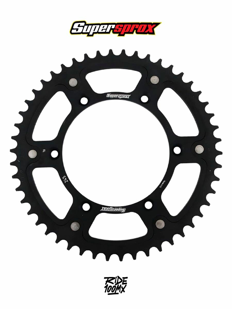 Звезда задняя SUPERSPROX Yamaha YZ/YZF (48) Black Сталь-Алюминий