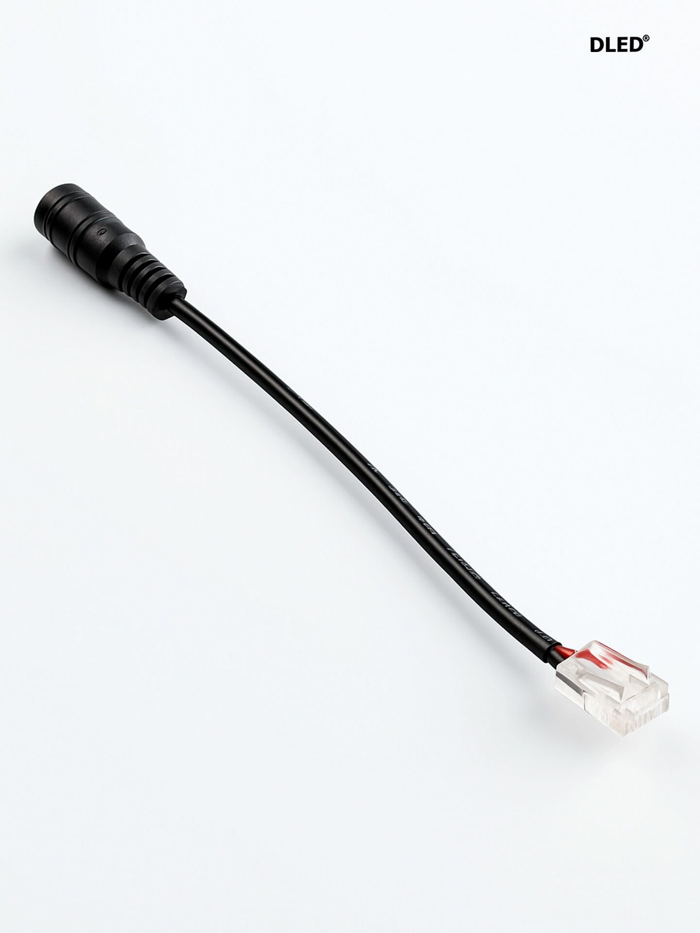 Запитывающий Кабель-коннектор питания 10 см для светодиодной ленты 10 мм с разъёмом DC 5.5 мм, бренд DLED, 1 шт.