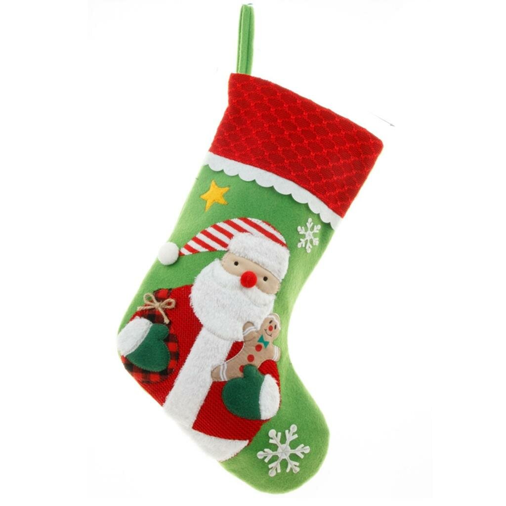 Рождественские чулки Kid Gift Candy Bag 17 дюймов чулки висящие дерево, D