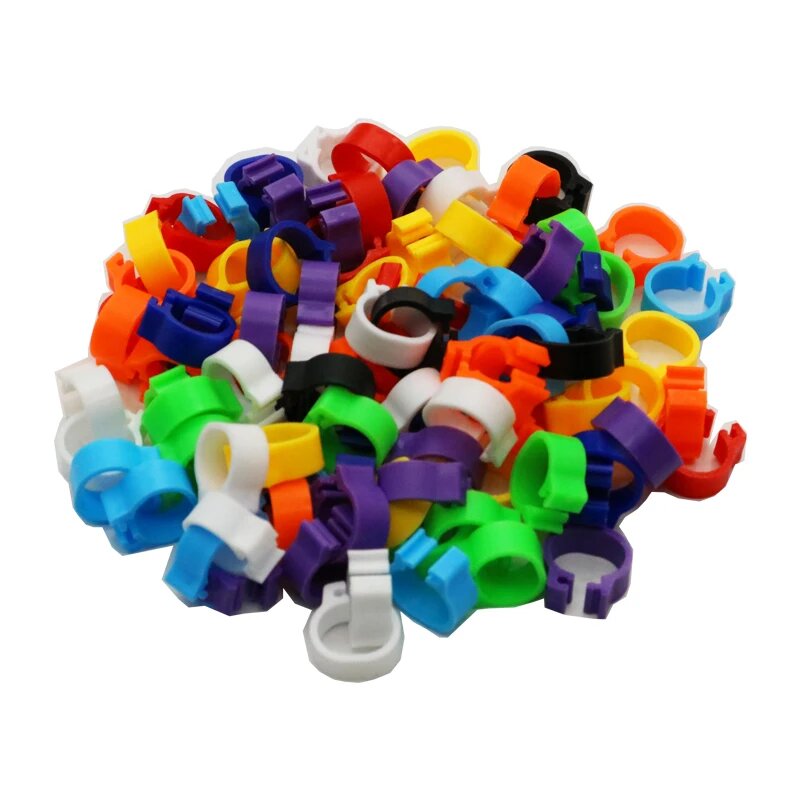 Кольца для голубей 8 мм пластиковые 100 шт