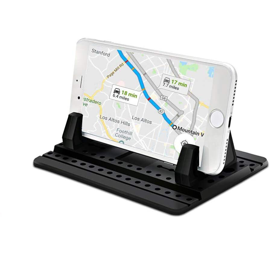 Автомобильный держатель для телефона с щеткой для воздуховода, универсальный силиконовый автомобильный держатель для телефона, противоскользящий коврик для крепления GPS-навигатора в автомобиле