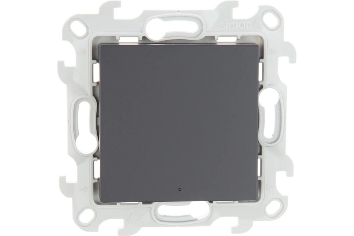 Переключатель с подсветкой одноклавишный Simon 24 Графит 2450204-038